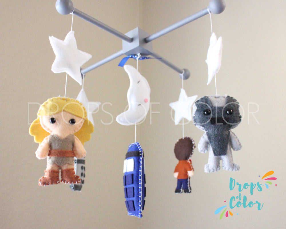 Doctor Who Mobile, Tardis Baby Crib Mobile, Nursery Decor ...